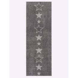 Teppich HEINE HOME, B:65cm H:10mm L:140cm, grau, Polypropylen, Schlafzimmer, Teppiche