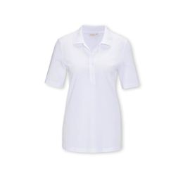 GOLDNER Damen Poloshirt "Poloshirt in hochwertiger Pikee-Qualit&auml;t", wei&szlig;, Gr. 46, Obermaterial: 100% Baumwolle CO., Shirts