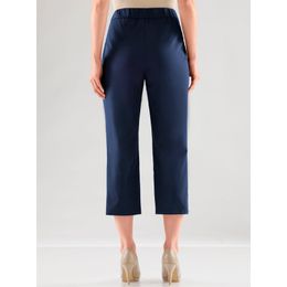 Adelina Damen 7/8-Hose, blau, Gr. 19, unifarben, 70% Viskose, 27% Polyamid, 3% Elasthan, Hosen