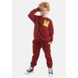 DENOKIDS Jungen Hausanzug "Tiger", Gr. 92, rot, 70% Baumwolle;30% Polyester, unifarben, Homewear-Sets, mit Stickerei