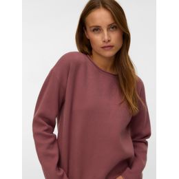 Véro Moda VERO MODA Damen Strickpullover "VMGOLD ROLL LS O-NECK PULLOVER GA", braun, Gr. XS, unifarben, Strick, Obermaterial: 50% Viskose, 28% Polyester, 22%
