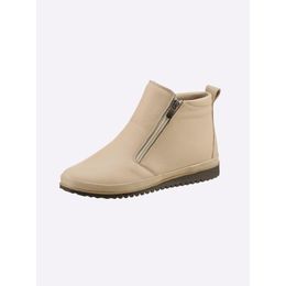 Andrea Conti Damen Stiefelette, Gr. 40, beige, Glattleder, Leder, Rindsleder, Schuhe