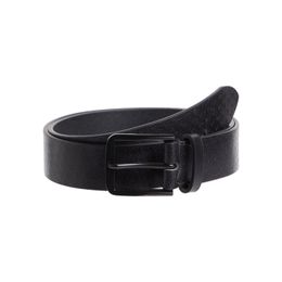 Herren Ledergürtel "CLASSIC FLAT LTHR BELT 35MM AOP", schwarz, Gr. 115, Calvin Klein Jeans, gemustert, Büffelleder, Gürtel, mit Logomonogramm