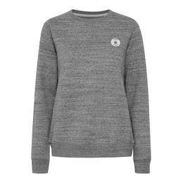 oxmo Damen Rundhalspullover "Rundhalspullover OHHella", grau, Gr. M, Obermaterial: 60% Baumwolle CO. 40% Polyester PES., Pullover