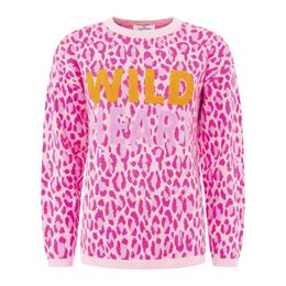 Zwillingsherz Damen Strickpullover ""Wild Heart""candy, Gr. L, Strick, Obermaterial: 70% Polyacryl, 30% Wolle, Pullover, mit Neon Aufschrift