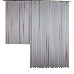 Gardine WIRTH, B:450cm H:225cm, rot, Polyester, Wohnzimmer, Gardinen, "Betsy", Store