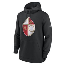 Nike Damen Kapuzenpullover "Nike Hoodie San Francisco 49ers Nike", schwarz, Gr. L, 82% Baumwolle, 18% Polyester, Pullover