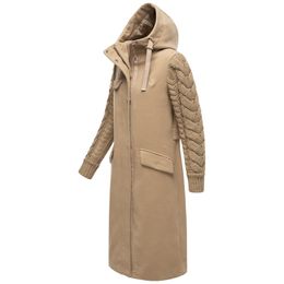 Navahoo Damen Kurzmantel "Knit Babe 14", beige, Gr. XXL, Obermaterial: 95% Polyester, 3% Viskose, 2% Modacryl; Innenfutter: 100% Polyester;