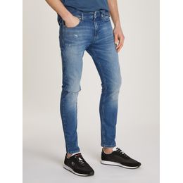 Tommy Jeans Herren Skinny-fit-Jeans "SIMON SKNY DH3333", blau, Gr. 31, Denim/Jeans, Obermaterial: 92% Baumwolle, 6% Polyester, 2% Elasthan, Jeans