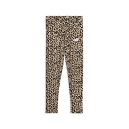 Puma M&auml;dchen Leggings "Essentials Graphic Animal Leggings M&auml;dchen"toasted almond beige, Gr. 164, animal-print, 95% Baumwolle, 5% Elasthan, Hosen