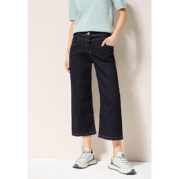 Cecil Damen Loose-fit-Jeans, blau, Gr. 36, unifarben, Jeans, 75% Baumwolle, 23% Polyester, 2% Elasthan, Jeans, High Waist