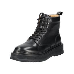 sneaky steve Herren Schnürstiefelette "sneaky steve Stiefelette Leder", Gr. 43, schwarz, Leder, Schuhe