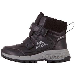 Kappa Kinder Outdoorwinterstiefel, Gr. 26, schwarz, Synthetik, Schuhe, - wasserdicht, windabweisend & atmungsaktiv