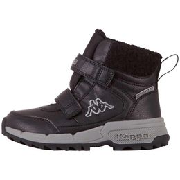 Kappa Kinder Outdoorwinterstiefel, Gr. 26, schwarz, Synthetik, Schuhe, - wasserdicht, windabweisend & atmungsaktiv