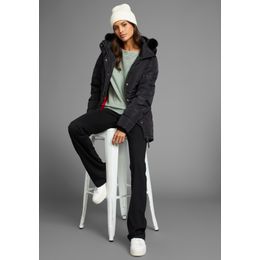 Laura Scott Damen Winterjacke, schwarz, Gr. 38, unifarben, Web, Obermaterial: 100% Polyester. Besatz: 80% Polyacryl, 20% Polyester. Futter: 100%