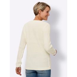 Classic Basics Damen Strickpullover "Langarm-Pullover", beige, Gr. 52, unifarben, 100% Polyacryl, Pullover