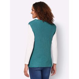 Casual Looks Damen Pullunder "Pullunder", blau, Gr. 36, unifarben, 50% Baumwolle, 50% Polyacryl, Pullover