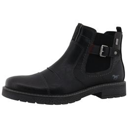 Mustang Shoes Herren Winterboots "Midor", Gr. 41, schwarz, Lederimitat, Textil, Schuhe, Business Stiefel, Boots mit Warmfutter