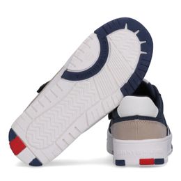 Tommy Hilfiger M&auml;dchen Sneaker, Gr. 40, blau, Synthetik, Schuhe, Retro Sneaker, Freizeitschuh mit Rei&szlig;verschluss