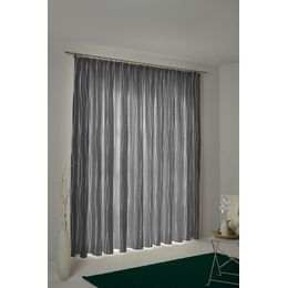 Vorhang, B:135cm H:145cm, grau, Polyacryl, Polyester, Wohnzimmer, Gardinen, "Dallas"
