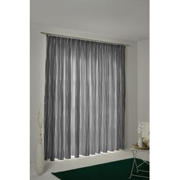 Vorhang, B:135cm H:245cm, grau, Polyacryl, Polyester, Wohnzimmer, Gardinen, "Dallas"