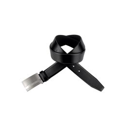 BOSS Herren Koppelg&uuml;rtel, schwarz, Gr. 100, Leder, G&uuml;rtel, mit Logo-Koppelschliesse