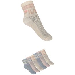 Fila M&auml;dchen Kurzsocken "JUNIOR GIRL QUARTER SOCKS", Gr. 23, rosa, Baumwollmischung, unifarben, Socken, mit dezentem Mustertextur