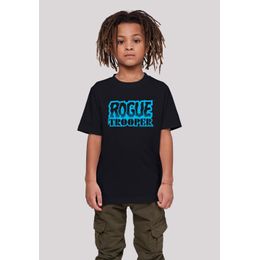 T-Shirt F4NT4STIC "Rogue Trooper Comic Book Blue Logo", M&auml;dchen, Gr. 110/116, schwarz, Obermaterial: 100% Baumwolle, regular fit, Rundhals, ohne B&uuml;ndchen, Shirts T-Shirt, Premium Qualit&auml;t