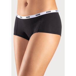 Puma Damen Panty, Gr. XS, schwarz, Obermaterial: 95% Baumwolle, 5% Elasthan, bedruckt, unifarben, Unterhosen, mit Logobund