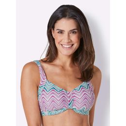 feel good Damen Bustier-Bikini-Top, blau, Gr. 38, Elasthan, Polyamid, Bikini-Oberteile