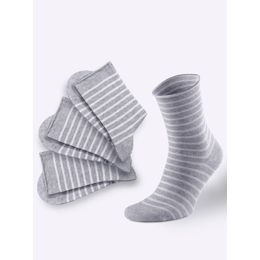 w&auml;schepur W&Auml;SCHEPUR Damen Socken, Gr. 2, grau, 59% Baumwolle, 22% Polyester, 18% Polyamid, 1% Elasthan, Socken