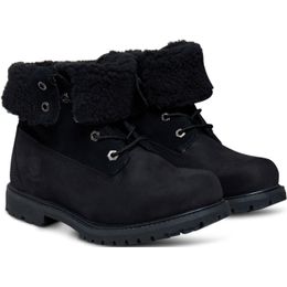 Timberland Damen Winterboots "Timberland AUTHENTICMID WARM LINED WATERPROOF BOOT", Gr. 39,5, schwarz, Leder, Schuhe, Snowboots, Winterstiefel,