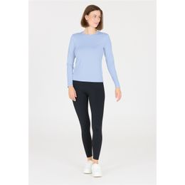 ENDURANCE ATHLECIA ATHLECIA Damen Langarmshirt "Almi", blau, Gr. 46, unifarben, 100% Polyester, Shirts, mit feuchtigkeitsregulierender Funktion