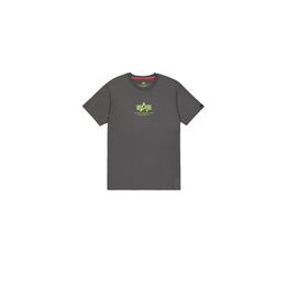 Herren T-Shirt "Basic T-Shirt ML", grau, Gr. XS, Alpha Industries, Obermaterial: 100% Baumwolle, Shirts