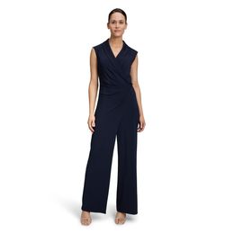 Vera Mont Damen Overall "Damen Jumpsuit ohne Arm", blau, Gr. 42, Jersey, Obermaterial: 96% Polyester, 4% Elasthan. Futter: 100% Polyester., Overalls,