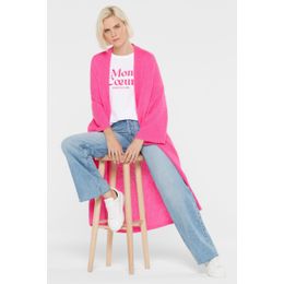 Damen Cardigan, rosa, Gr. ML, SENSES.THE LABEL, unifarben, Material: 55% Polyacryl, 38% Polyamid, 7% Wolle, Strickjacken, aus Feinstrick