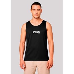 Muskelshirt F4NT4STIC "Sports Comfort Zones Are Overrated Tanktop", Damen, Gr. M, schwarz, Obermaterial: 100% Polyester, regular fit, Rundhals, ohne Bündchen, Shirts, Sport Shirt