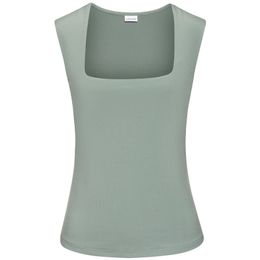 Lascana Damen Tanktop, gr&uuml;n, Gr. 32, unifarben, Jersey, Obermaterial: 95% Polyester, 5% Elasthan, Tops, aus b&uuml;gelfreiem Material, elegantes Basic-Top