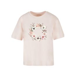 F4NT4STIC Damen T-Shirt "Rosa Blumenkranz", pink, Gr. XXL, Obermaterial: 100% Baumwolle, Shirts, Premium Qualit&auml;t