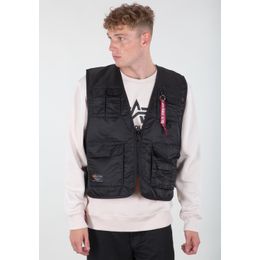 Herren Blouson "Utility Vest", schwarz, Gr. L, Alpha Industries, Obermaterial: 100% Nylon. Futter: 100% Polyester, Jacken