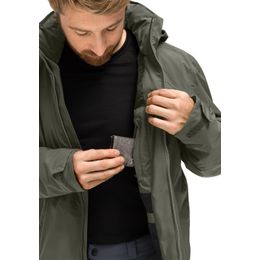 Maier Sports Herren Regenjacke "Metor Therm Rec M"tannengr&uuml;n, Gr. 58, 100% Polyester, Jacken, warme Herren Jacke mit Kapuze, Winterjacke wasserdicht