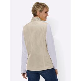 Casual Looks Damen Kurzweste, beige, Gr. 36, unifarben, 100% Polyester, Westen