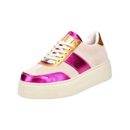 Steve Madden Damen Plateausneaker "Steve Madden Sneaker Veloursleder/Textil", Gr. 37, orange, Textil, Veloursleder, Schuhe
