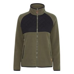 oxmo Damen Kapuzenfleecejacke "Sweatjacke OXMalin", gr&uuml;n, Gr. L, Obermaterial: 100% Polyester PES., Jacken