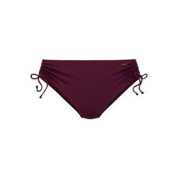 Lascana Damen Bikini-Hose "Italy", rot, Gr. 38, unifarben, Microfaser, Microfaser, Polyamid, Badehosen, mit h&ouml;herer Seitennaht