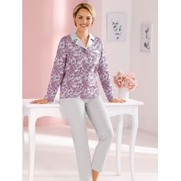 wäschepur WÄSCHEPUR Damen Schlafanzug, Gr. 36, grau, 100% Baumwolle, Homewear-Sets