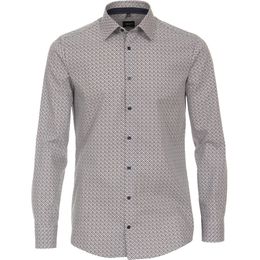 Venti Herren Businesshemd "Venti Businesshemd Langarm Print", braun, Gr. 41, bedruckt, 100% Baumwolle, Hemden
