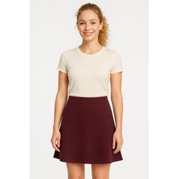 Only Damen Strickrock "ONLAMA LIFE SKATER SKIRT CC KNT", rot, Gr. L, unifarben, Strick, Obermaterial: 85% Polyester, 15% Baumwolle, R&ouml;cke