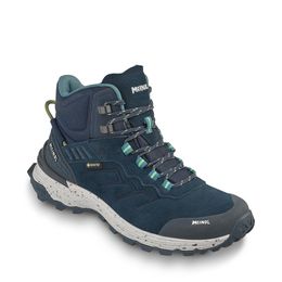 Meindl Damen Wanderschuh "Meindl Dallas Lady Mid GORE-TEX marine/lemon", Gr. 39,5, schwarz, Mesh, Veloursleder, unifarben, Schuhe, GORE-TEX –