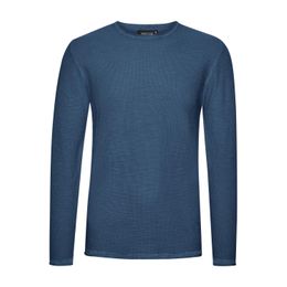 INDICODE Herren Strickfleece-Pullover "Strickpullover IDKarpo", blau, Gr. XL, Obermaterial: 100% Baumwolle CO., Pullover